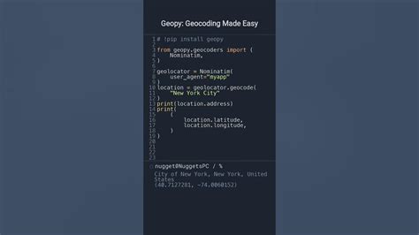 Geopy Geocoding Made Easy Devnuggets Shorts Youtube