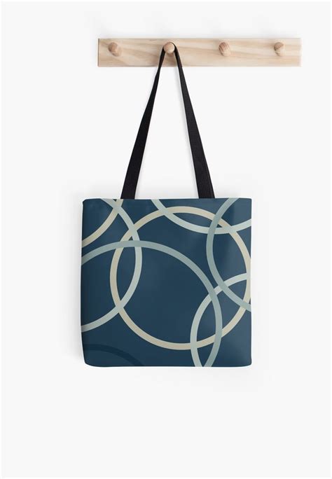 Abstract Geometric Circles On Dark Blue Background