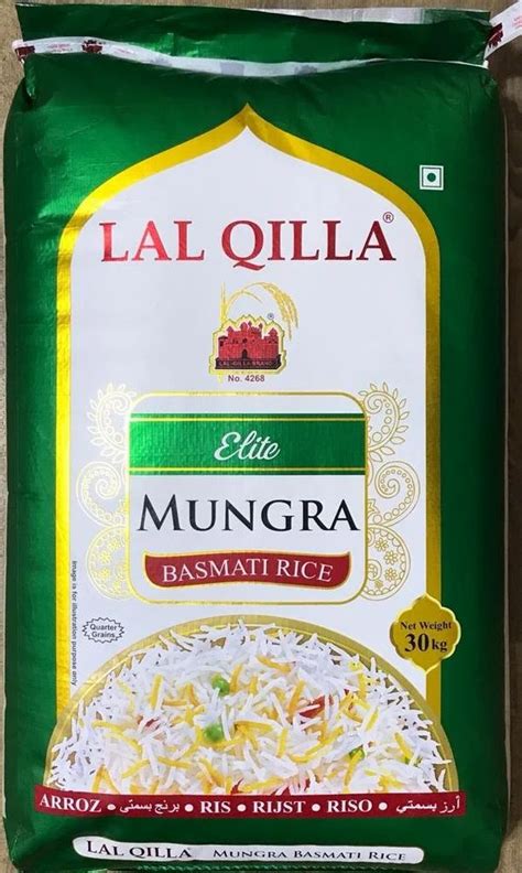 traditional lal qilla elite mungra basmati rice packaging size 5 kg