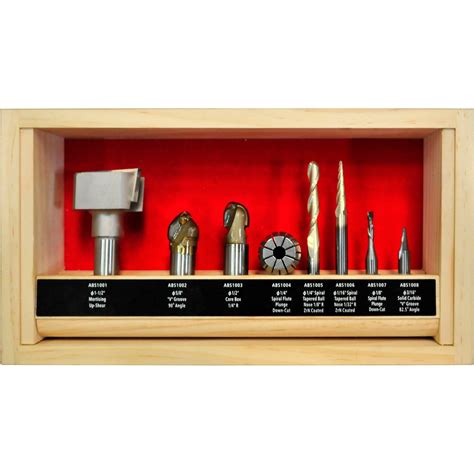 Powermatic Cnc Router Bits — 8 Pc Set Model Pm Rbs Northern Tool
