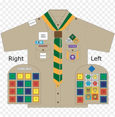 Cub Badge Chart 2017 Scouts South Africa Badge Placement Png