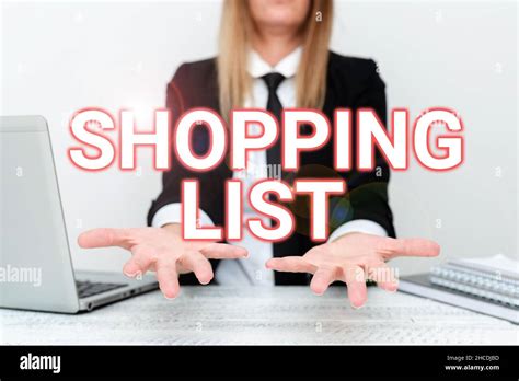 Conceptual Caption Shopping List Word Written On Discipline Approach