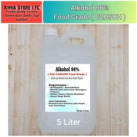 Jual Alkohol Ethanol Food Grade Ethyl Alcohol Ethyl C2h5oh Kadar 96