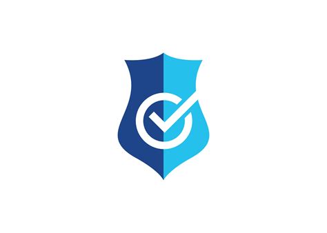 Minimalist Shield Check Mark Design Vector Template Guard And Tick Mark Vector Vector