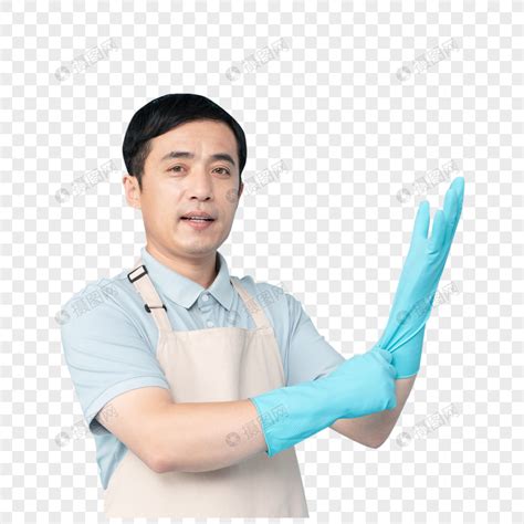 佩戴手套的的男性家政服务元素素材下载 正版素材401866670 摄图网