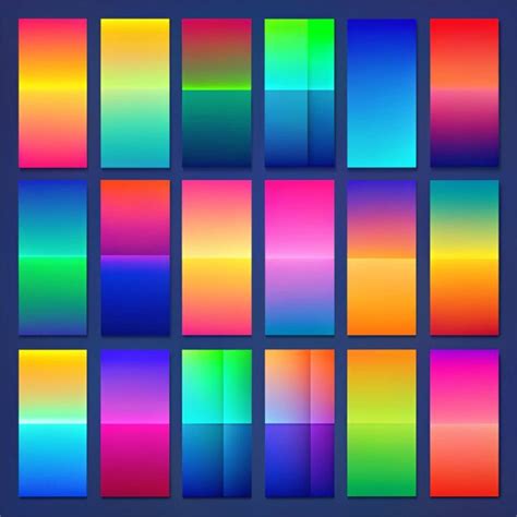 Vibrant Colorful Set Of Gradients For Design Projects Premium Ai