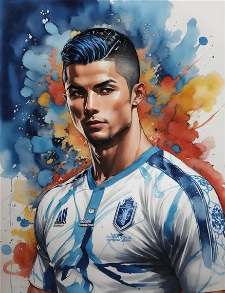 کریستیانو رونالدو نقاشی دیجیتال اسطوره فوتبال جهان عکس با کیفیت و وکتور