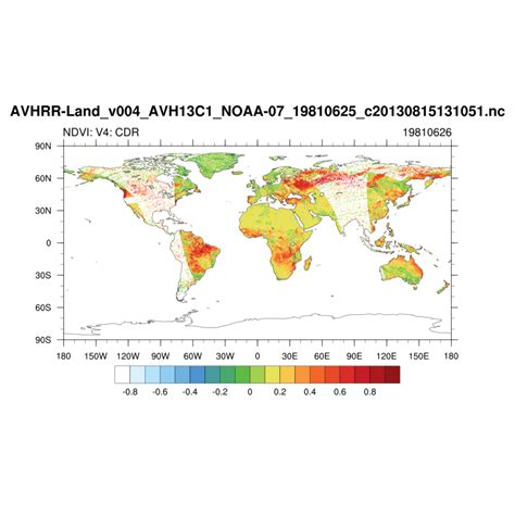 Ndvi Normalized Difference Vegetation Index Noaa Avhrr Climate Data