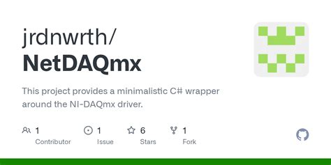 Github Jrdnwrthnetdaqmx This Project Provides A Minimalistic C Wrapper Around The Ni Daqmx