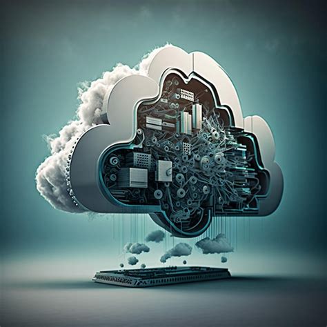Premium Ai Image Realistic Cloud Computing Technology Illustration Created With Generative Ai