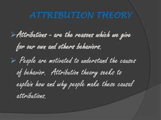 Attribution Theory PPT