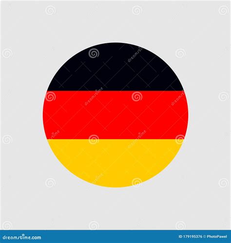 Germany Circle Button Flag National Symbol Icon Stock Vector