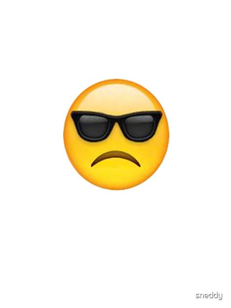 Sad Sunglasses Emoji By Sneddy Redbubble