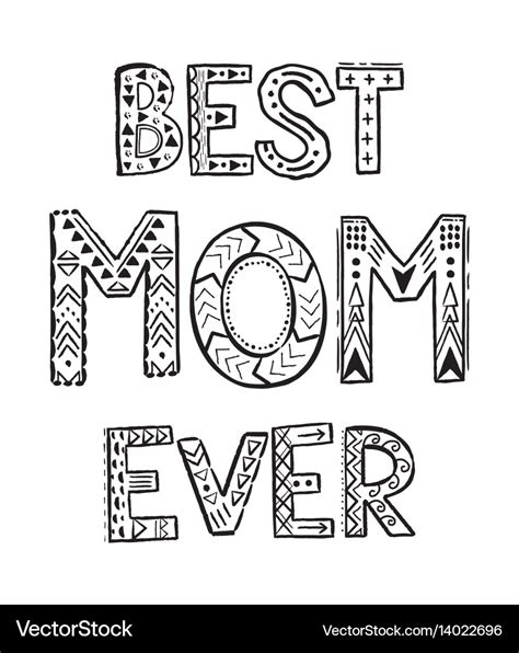Best Mom Ever Royalty Free Vector Image Vectorstock