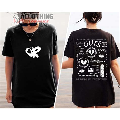 Olivia Rodrigo Guts Album Tracklist Merch Olivia Guts Tour Track List