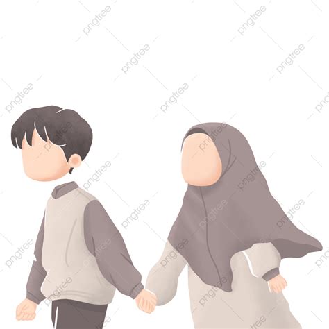 穆斯林男孩和女孩在一起 穆斯林夫婦 穆斯林兒童 男孩和女孩素材圖案，psd和png圖片免費下載