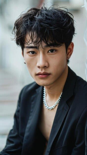 A Man With A Necklace On His Neck Premium Ai Generated Image