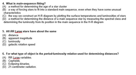 Solved 4 What Is Main Sequence Fitting A A Method For