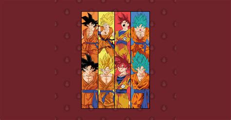 Goku Transformation Anime Fanart Anime And Manga T Shirt Teepublic