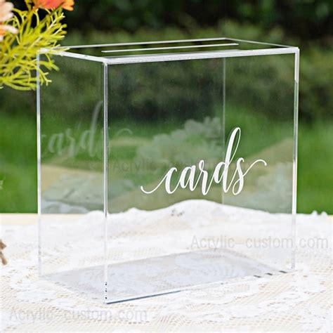 Lucite Clear Card Box Wedding T Acrylic Box
