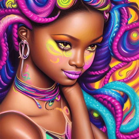 Intricately Rendered Dark Brown Skin Goddess Barbie · Creative Fabrica