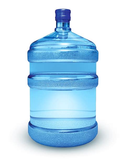 Большая бутылка воды на белой предпосылке Стоковое Изображение