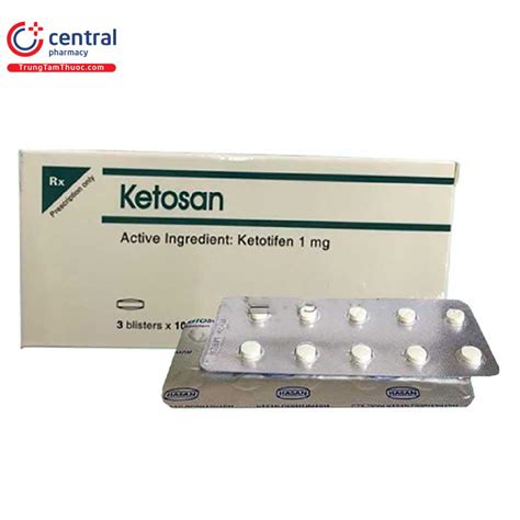 Thuốc Ketosan 1mg Thuốc điều Trị Hen Phế Quản Viêm Mũi Dị ứng