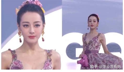 迪丽热巴红毯走秀镜头特写，蝴蝶美背画面惊艳 知乎