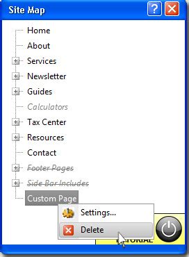 Adding And Deleting Pages CPA Site Solutions Website Help