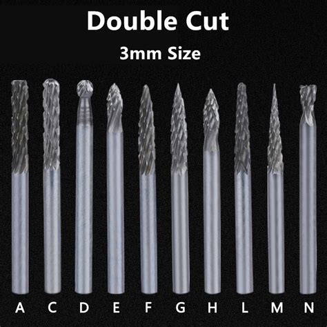 1pcs 3x3mm Tungsten Carbide Rotary Burrs 3mm Rob Head 3mm Diy Tungsten