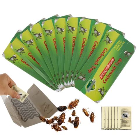 10pc Cockroach Trap Bait Sticky Traps Glue Cockroaches Insect Bug Pest