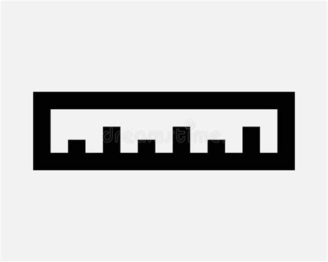 Ruler Measuring Tape Device Tool Length Measure Measurement Scale Object Black Outline Line