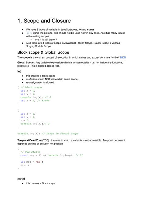 Advance Javascriptcoder Dost Notes 1 Scope And Closure We Have 3