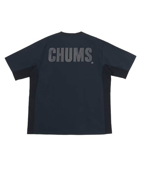 チャムスchums Tシャツ 半袖 エアトレイルストレッチチャムスシャツ Airtrail Stretch Chums T Shirt