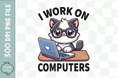 I Work On Computer Funny Programmer Png Graphic By Basiliovintage