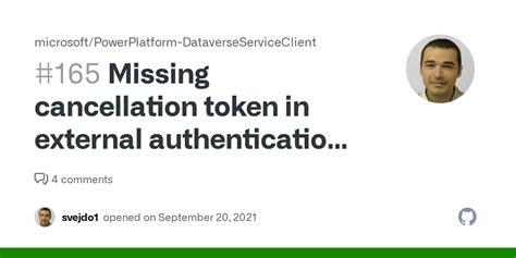 missing cancellation token in external authentication function · issue