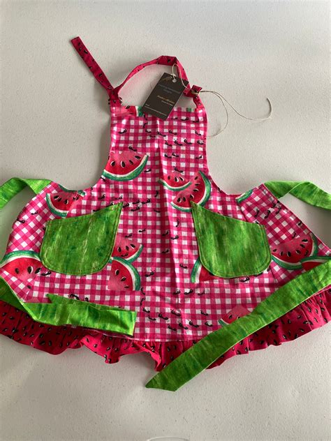 Pink Ruffled Apron Etsy