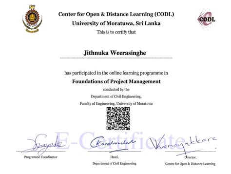 Jithnuka Weerasinghe On Linkedin Uom Uom Codl Projectmanagement 15 Comments