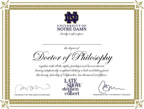 Doctorate Certificate Template Free Printable