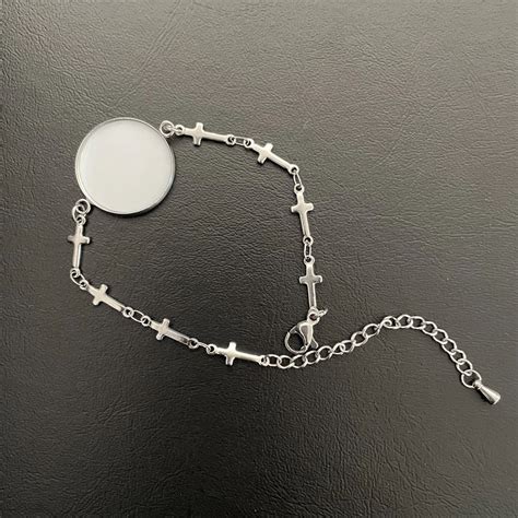 Sublimation Blank Bracelet Blank Cross Bracelet Girls Jewelry Blank