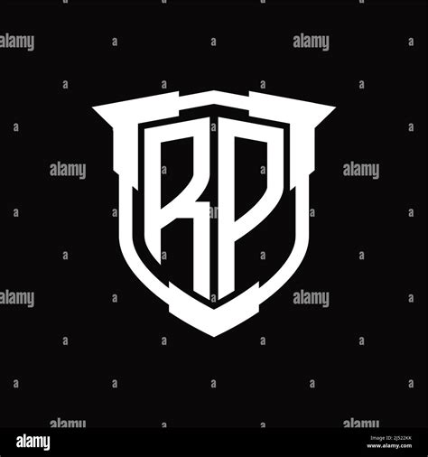 RP Logo Monogram Letter With Shield Shape Design Template Stock Vector Image Art Alamy