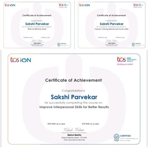 Sakshi Parvekar On Linkedin Tcsion Learning Softskills