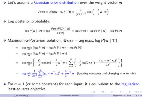 Maximum Likelihood Map Solution For Linear Regression What Is A Gaussian Prior