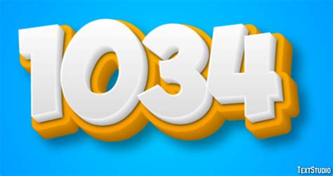 1034 Text Effect And Logo Design Number