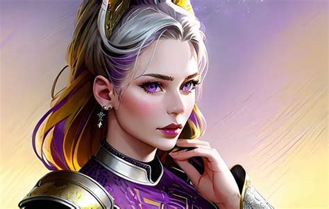 Wallpaper Decoration Portrait Armor Warrior Beautiful Girl