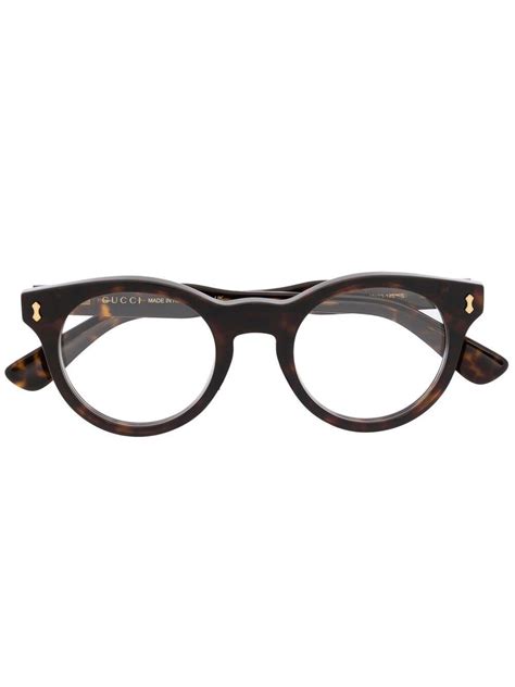 Gucci Tortoiseshell Round Frame Glasses Editorialist