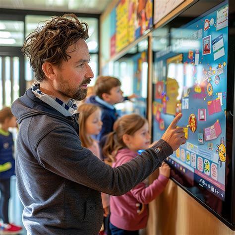 Premium Photo Interactive Teaching Primary School Classroom