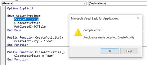 Problem With Enum Public Const And Ambiguous Names Rvba
