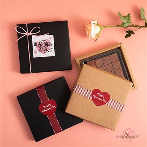 เซ็ทกล่องช็อคโกแล็ต นามะ ไม่มีลาย สีน้ำตาลคราฟท์ ดำ แพค 5 ใบ Nama