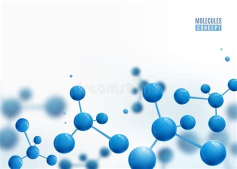 Molecule Border Design Background Atoms Stock Vector Illustration Of
